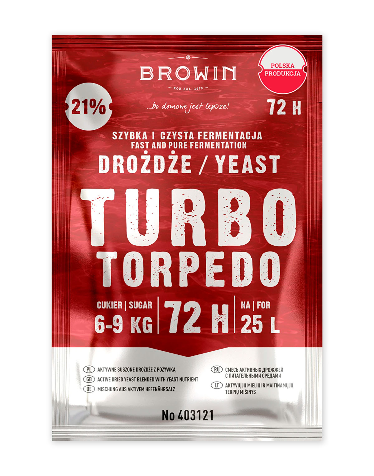 TURBO TORPEDO 72h 21% turbo raugs 120g - aktualaspreces.lv