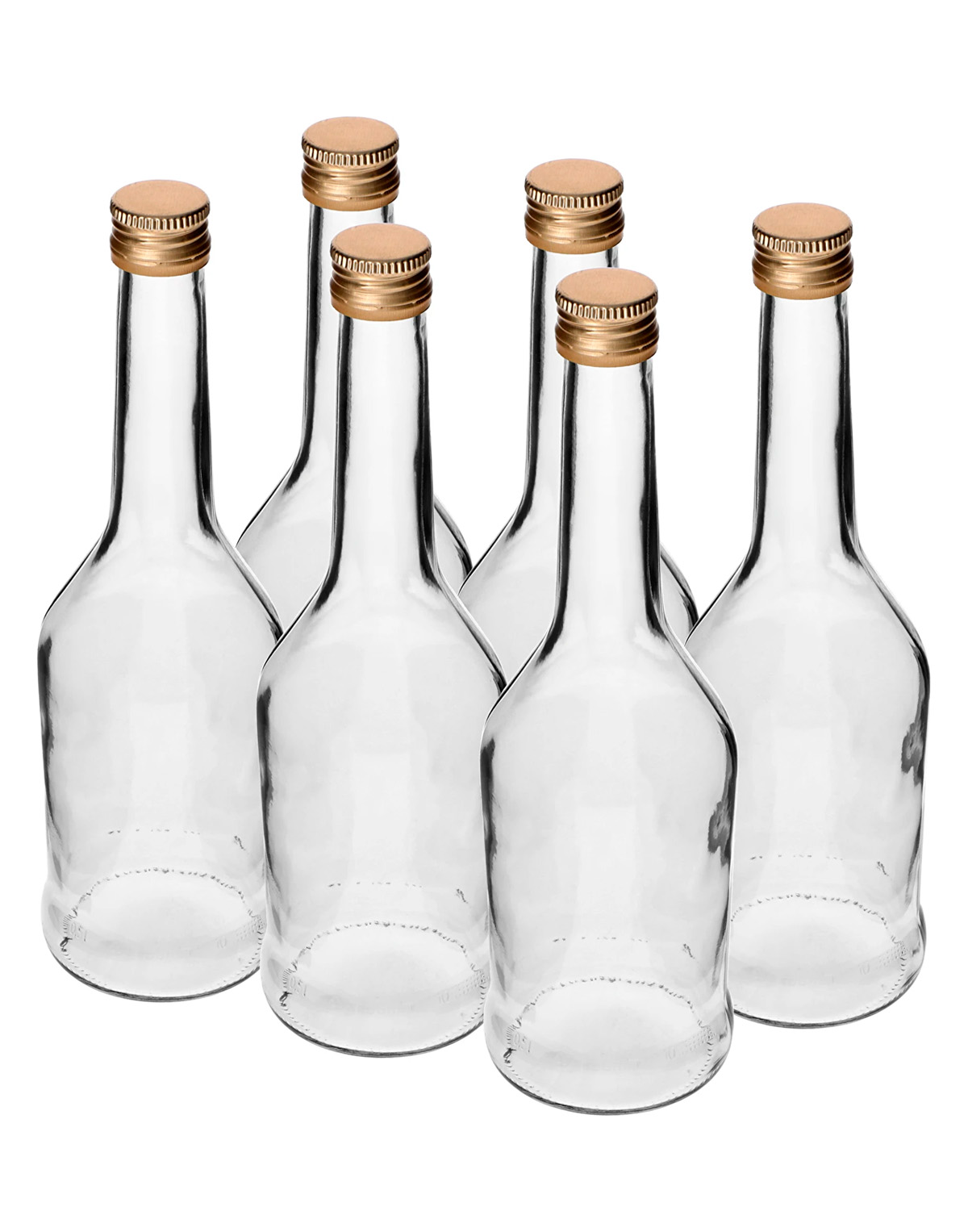 500ml pudeles Napoleon ar skrūvējamiem vāciņiem, 6 gab - aktualaspreces.lv