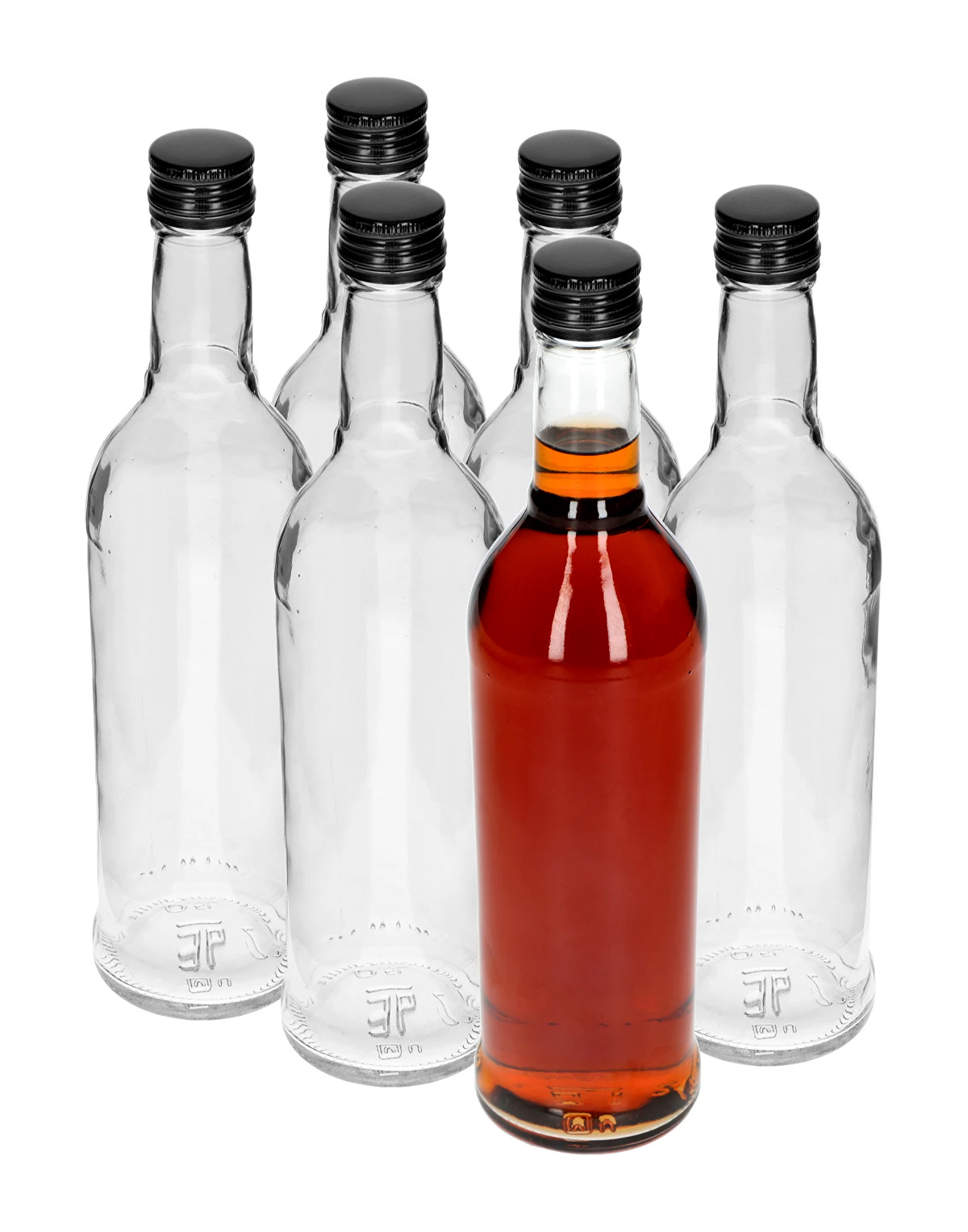 500ml pudeles Slim ar skrūvējamiem vāciņiem, 6 gab - aktualaspreces.lv